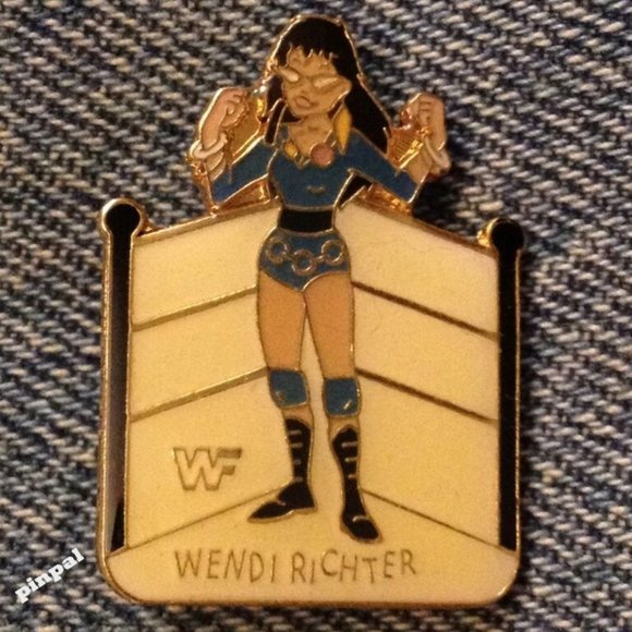 Wwf | Accessories | Wrestling Pin Wendi Richter 9s Vintage Wwf | Poshmark